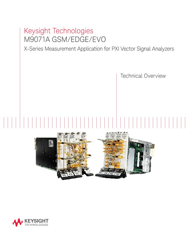 M9071A GSM/EDGE/EVO, X-Series Measurement Application for PXI Vector Signal Analyzers PDF Asset ...